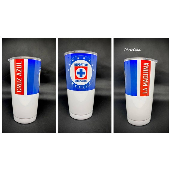 Termo Cruz Azul 20 Oz Stainless Steel Tumbler White. Coffee | Etsy