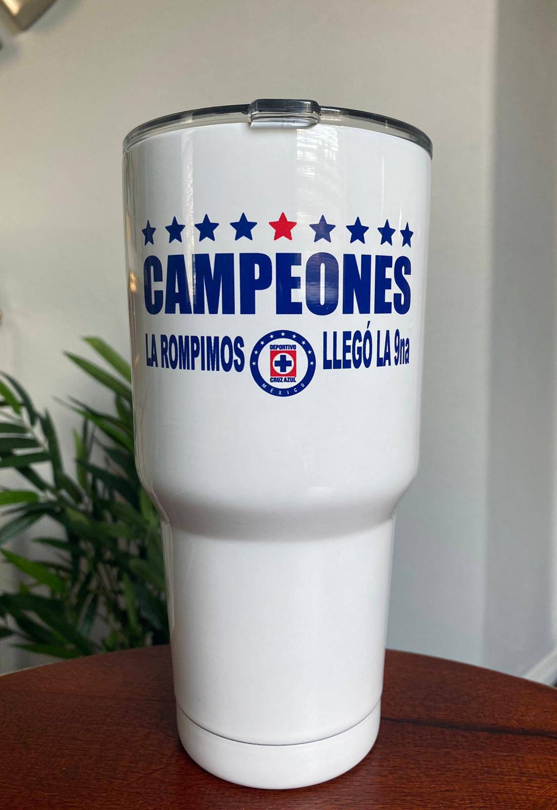 Termo Cruz Azul Campeon 30 Oz Stainless Steel Tumbler White. Coffee Mug ...