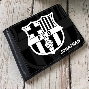 Custom Men Wallet Club Barcelona Personalized Wallet. Gift Wallet. Pu ...