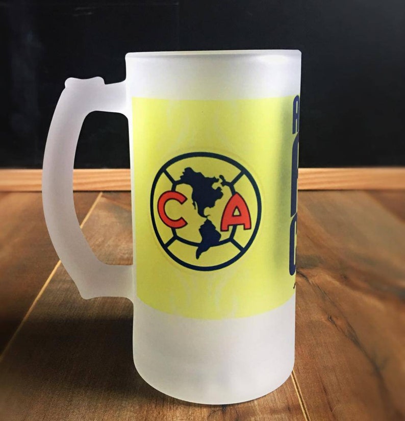 Club America 18 Oz Clear Glass Beer Mug. Tarro De Vidrio Claro | Etsy