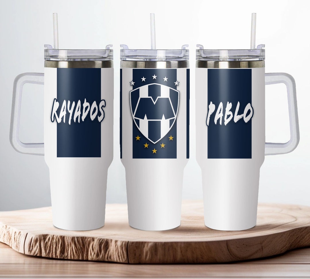 40oz Tumbler Stainless Steel Rayados De Monterrey Cup. Colors Silver ...