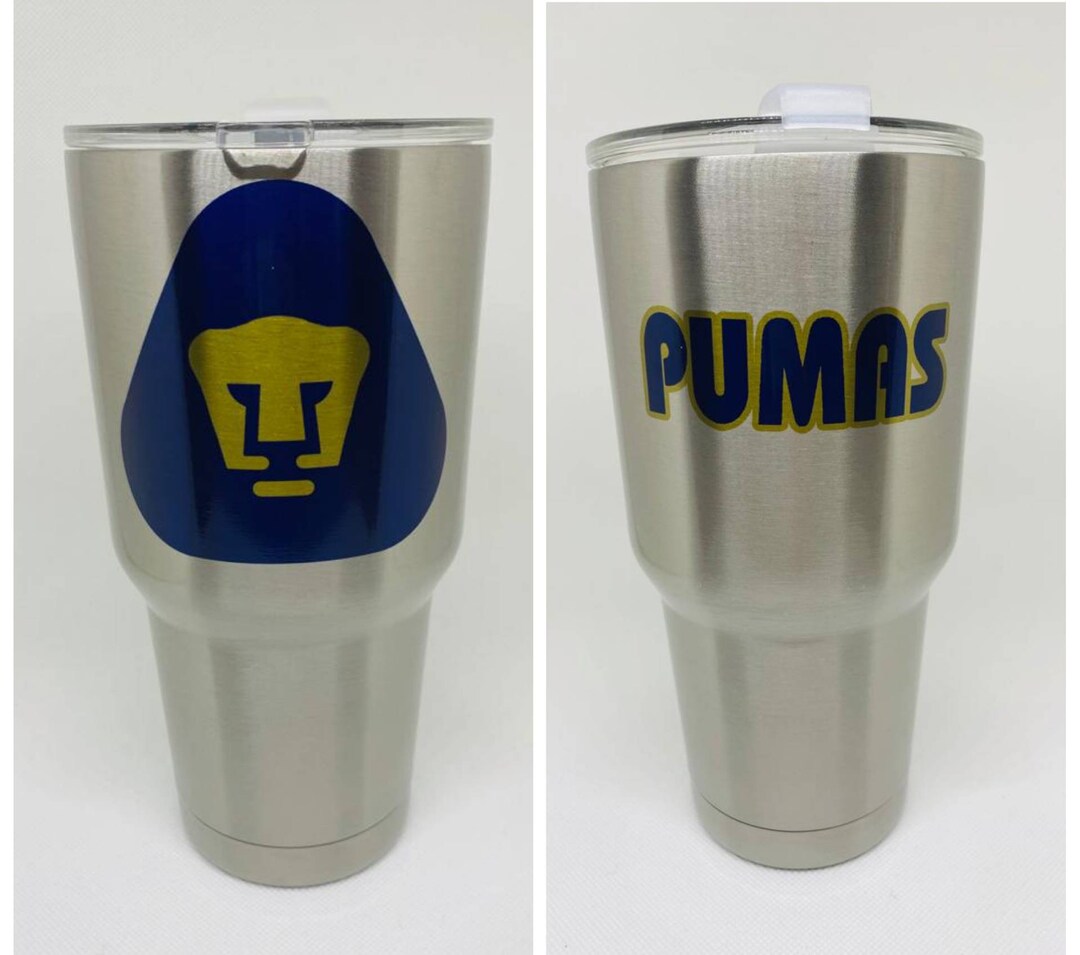 Termo PUMAS UNAM 30 Oz Stainless Steel Tumbler Silver and White ...