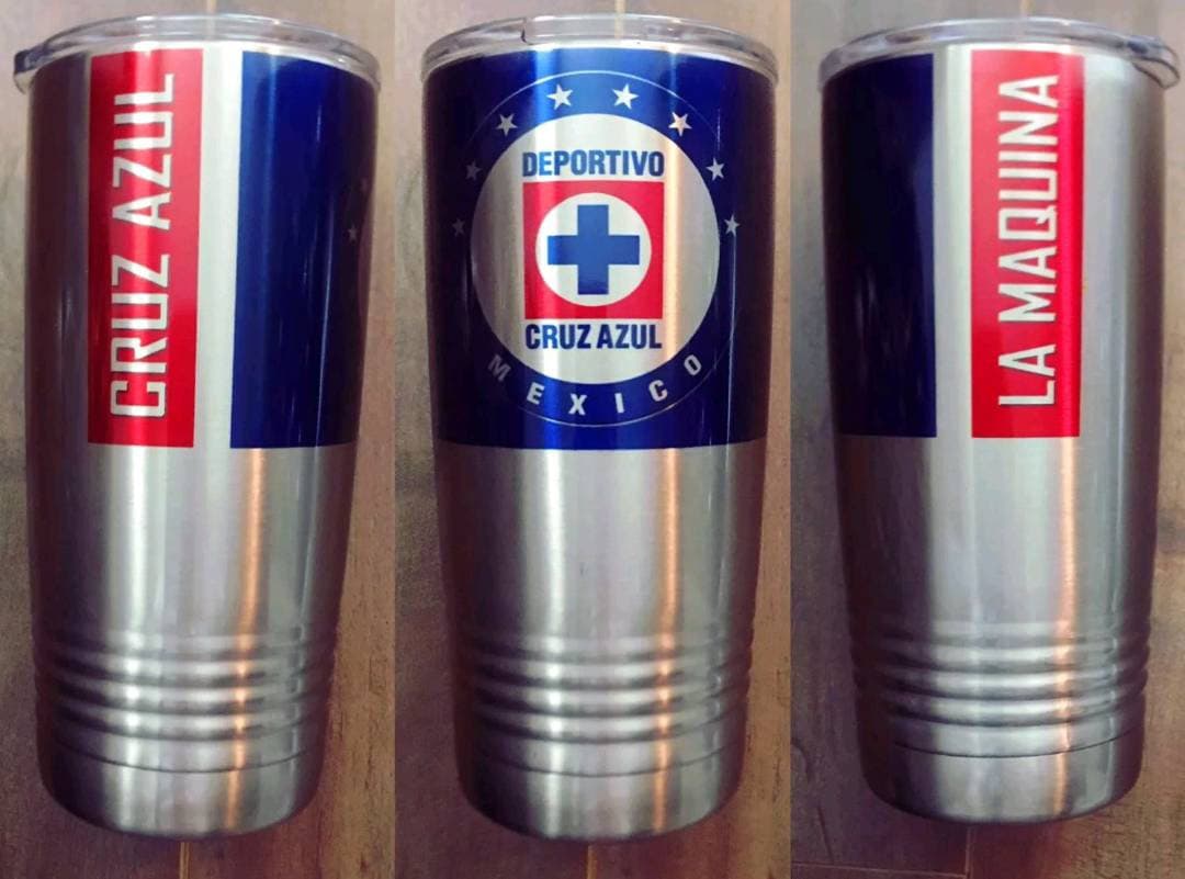 Termo Cruz Azul 20 Oz Stainless Steel Tumbler. Coffee Mug Maquina ...