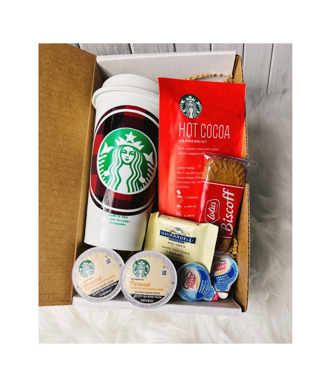 Coffee Gift Gift Basket Starbucks Gift Box Christmas - Etsy