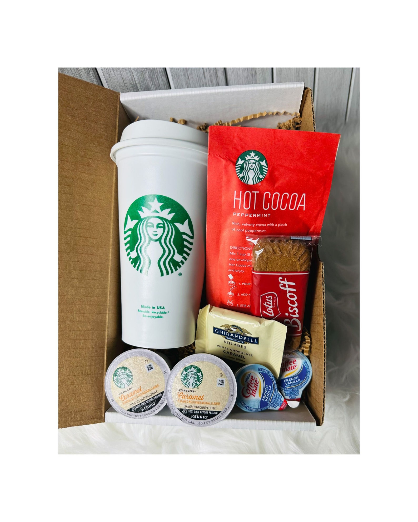 Coffee Gift Gift Basket Starbucks Gift Box Christmas - Etsy