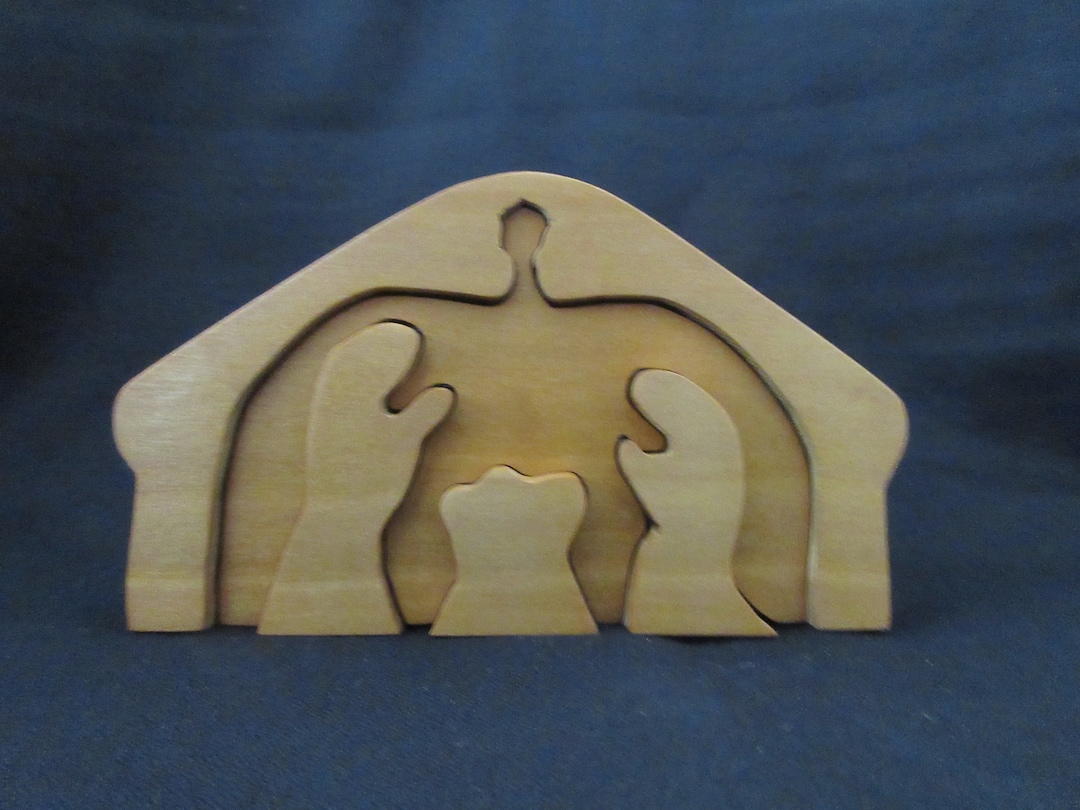Nativity Carved Wood Cutout, Nativity, Wood, Mary, Joseph, Baby Jesus ...