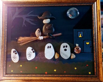 Halloween Pebble Art - Etsy