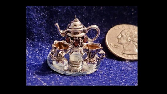 Miniature Tea Set Antique Silver - Etsy