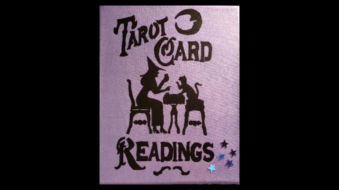 Tarot Card Readings Sign - 8x10 Acrylic on Stretched Canvas - Etsy