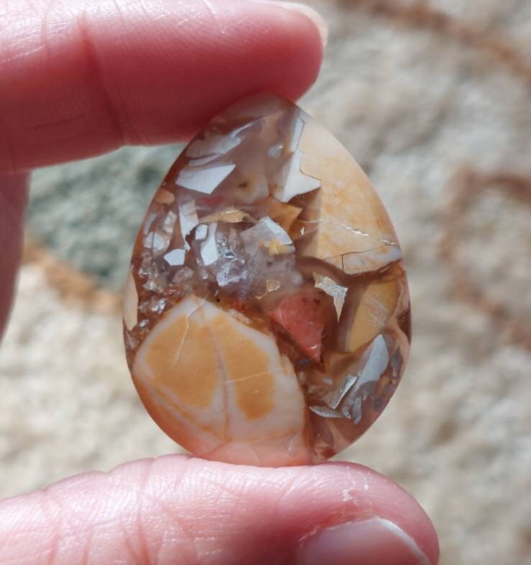 Brecciated Mookaite Jasper Cabochons: Australian Crystal - Etsy