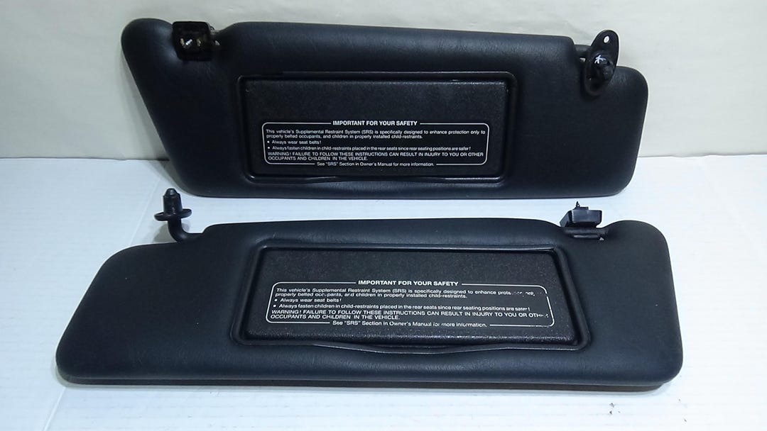 1986-1995 Mercedes Benz W124 W201 W126 Left Right Lighted Sun Visor ...