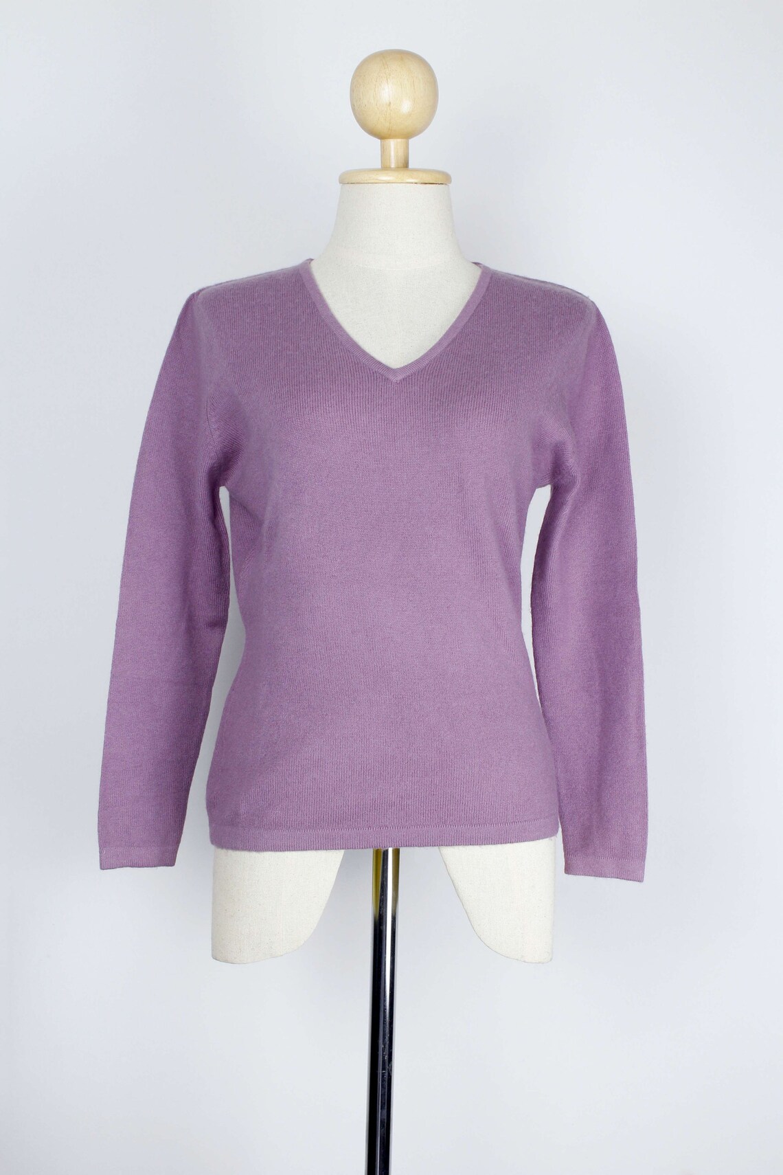 Lavender Cashmere V-neck Pullover Sweater for Women - Etsy