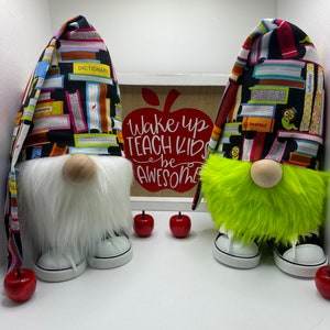 School Gnome | Teacher Appreciation Gnome | Home & Desk Decor - Etsy