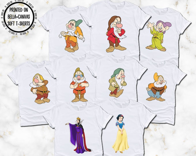 Snow White and 7 Dwarfs T-shirts, Snow White and Seven Dwarfs Fairytale ...