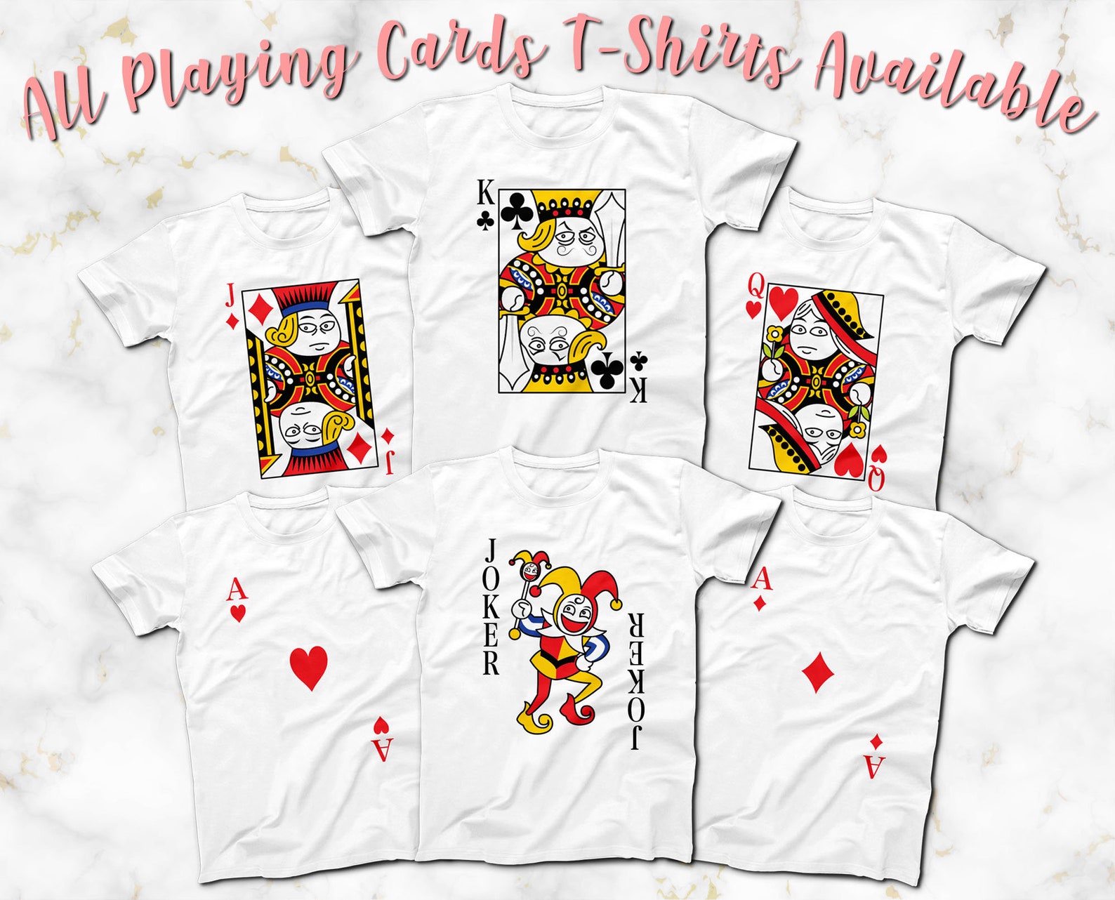 Playing Card Deck Halloween Costume Cosplay T-shirts Group - Etsy