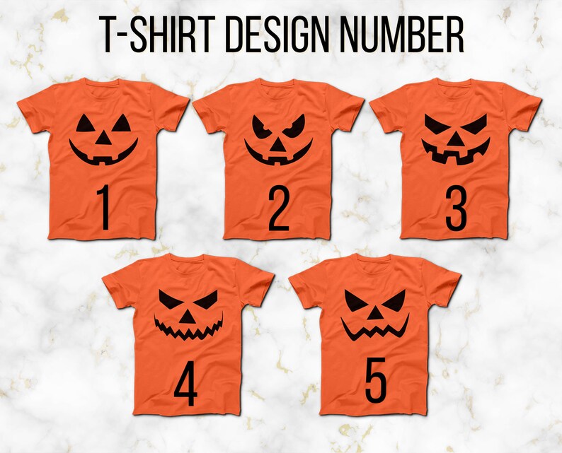 Pumpkin Face T-shirt, Jack O' Lantern Costume T-shirt, Available in 5 ...