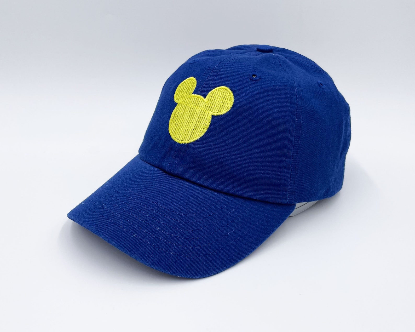 Mickey Head Embroidered Cap Mickey Mouse Hat Adjustable - Etsy