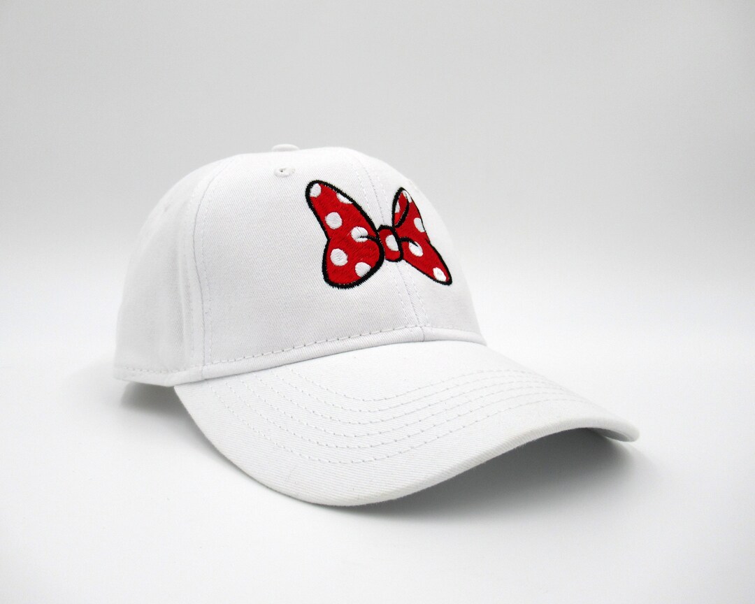 Minnie Mouse Bow Hat, Embroidered Hat, Stitched Disney Hat, Structured ...