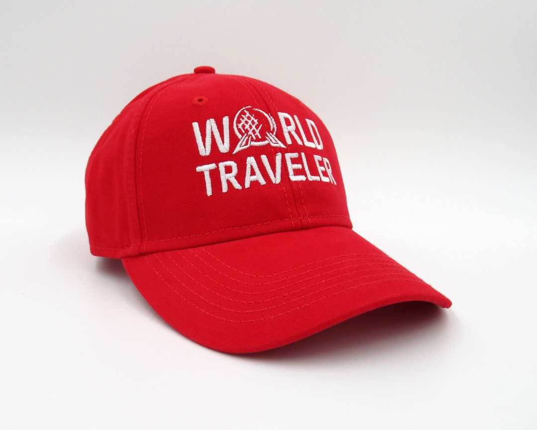 World Traveler Hat, Embroidered Hat, Stitched Disney Epcot Baseball Hat ...