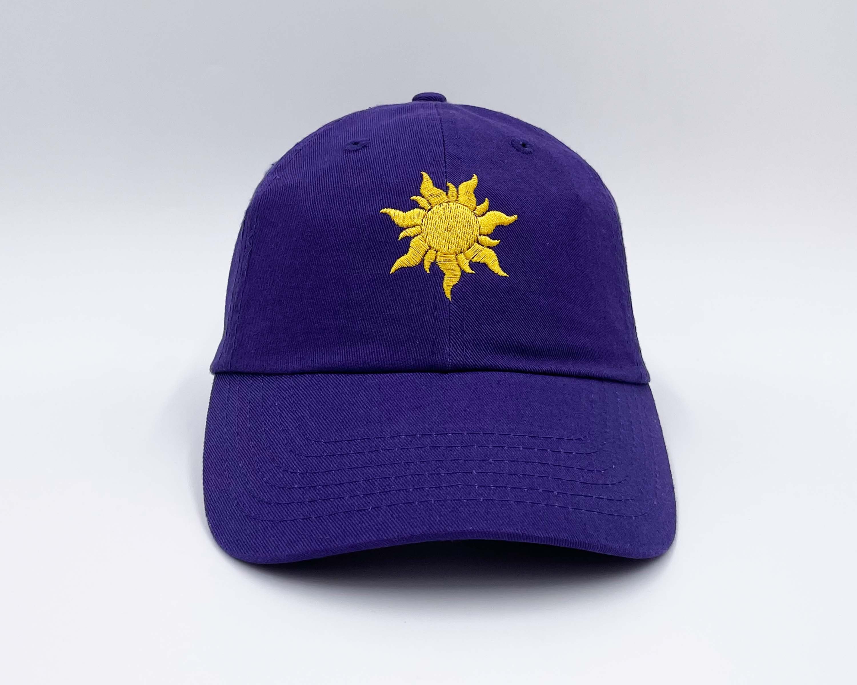 Tangled Sun Symbol of the Kingdom Cap, Purple Cap With Sun Yellow ...