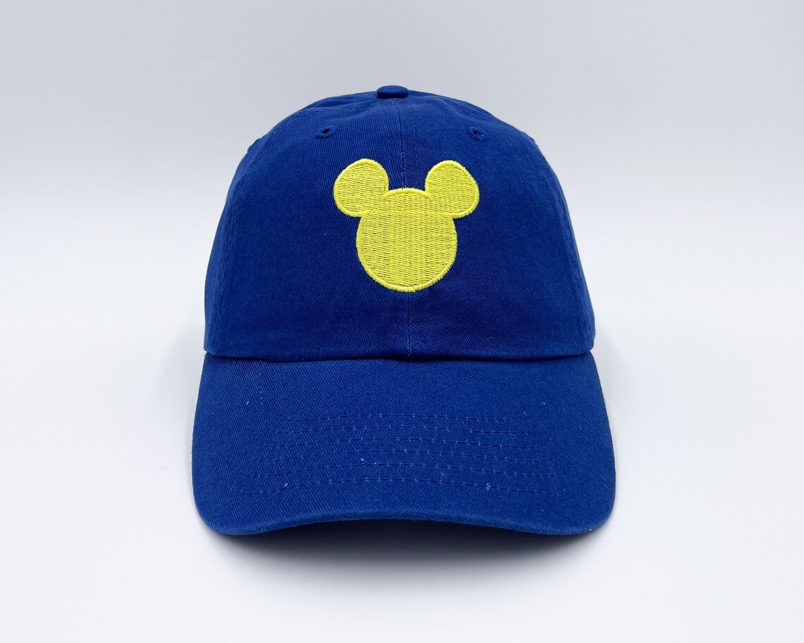 Mickey Head Embroidered Cap Mickey Mouse Hat Adjustable | Etsy
