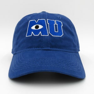 MU Monsters University Hat, Embroidered Cap, Stitched Baseball Hat ...