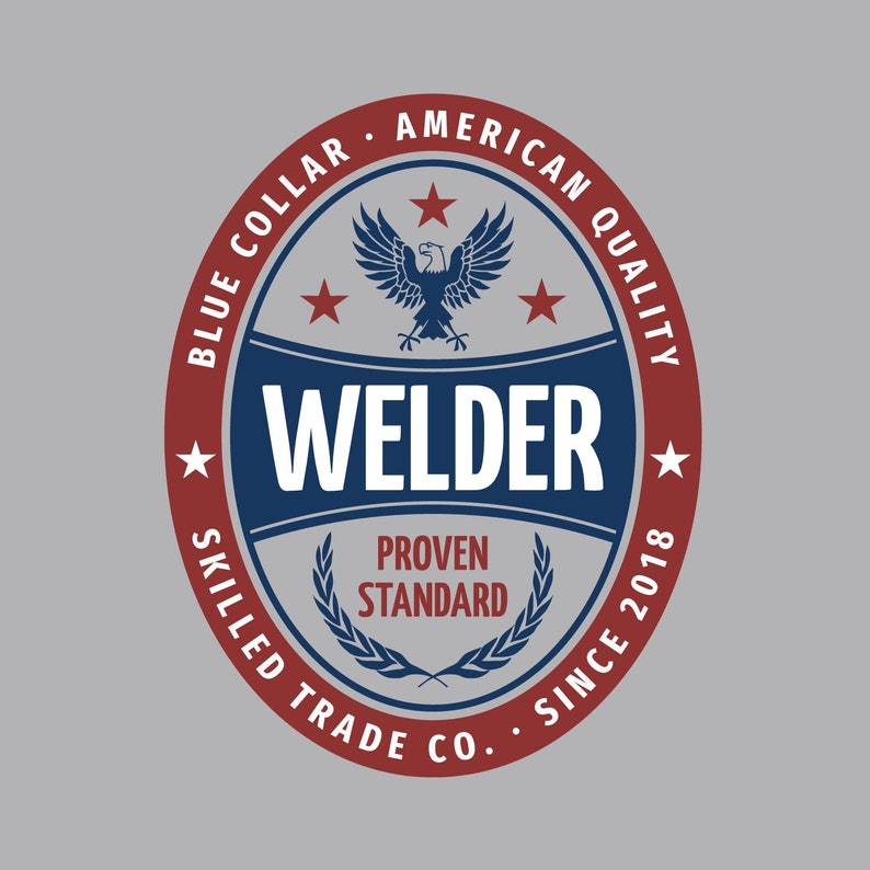 American Welder T-shirt, Blue Collar, Skilled Trade Co. - Etsy