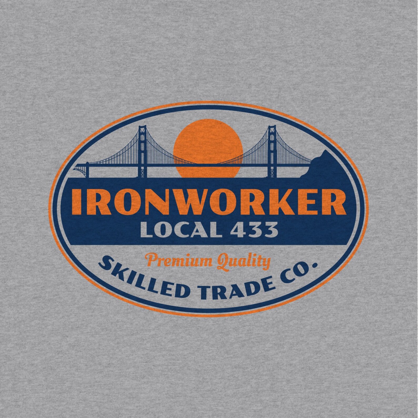Golden Ironworker T-shirt, Bridge Ironworker , Local 433 - Etsy