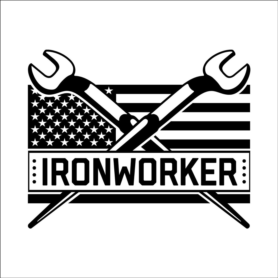 Ironworker American Flag and Spud Wrench SVG, Ironworker SVG for ...