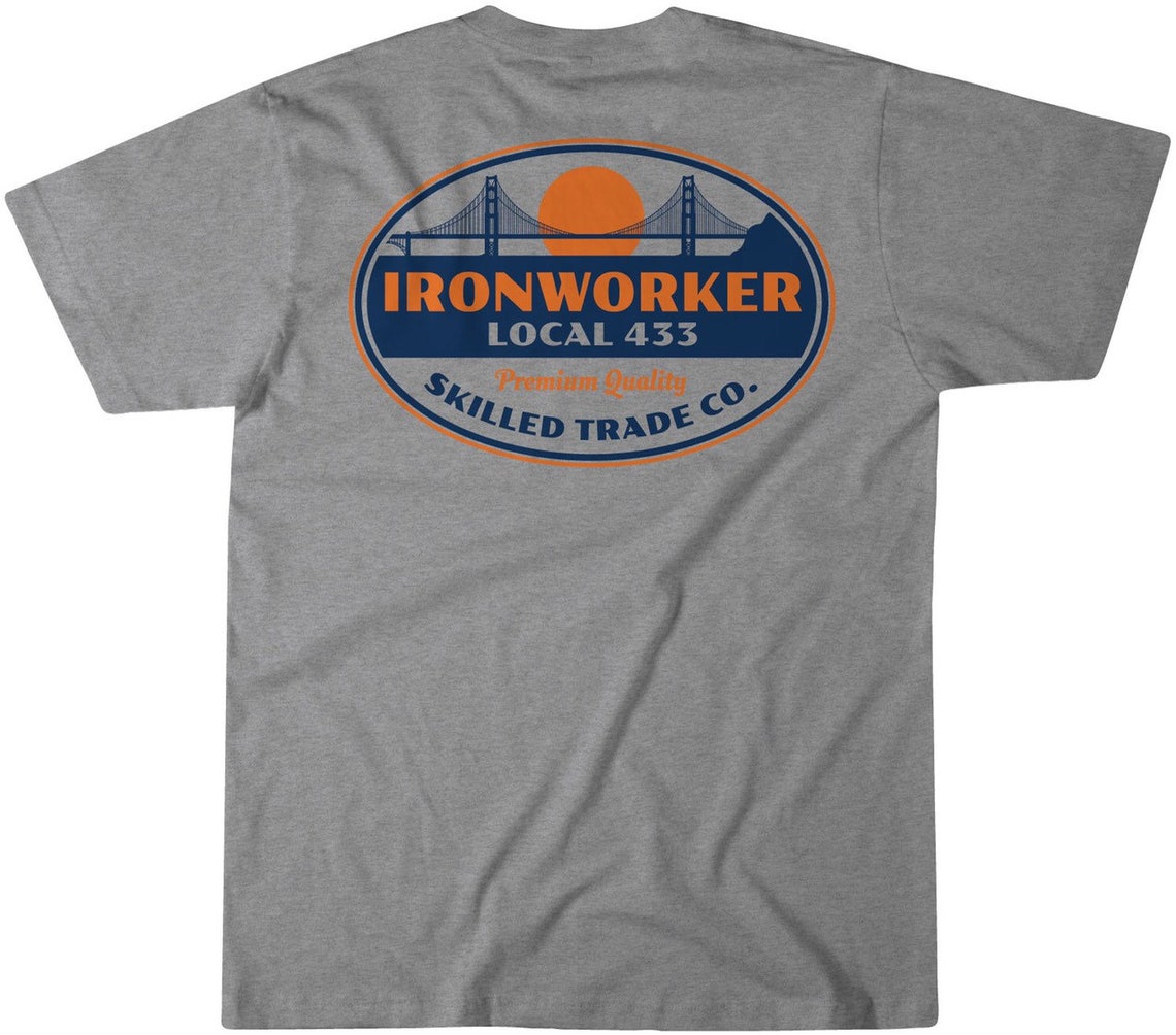 Golden Ironworker T-shirt, Bridge Ironworker , Local 433 - Etsy