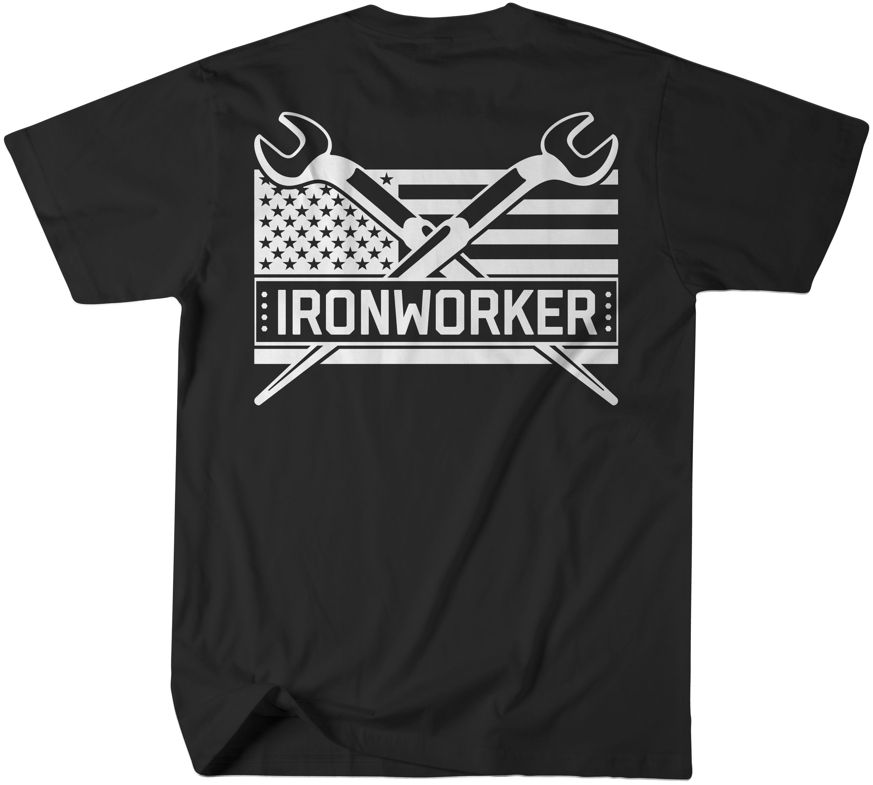 American Flag Ironworker T-shirt, Crossed Spud Wrench, Ironworker - Etsy