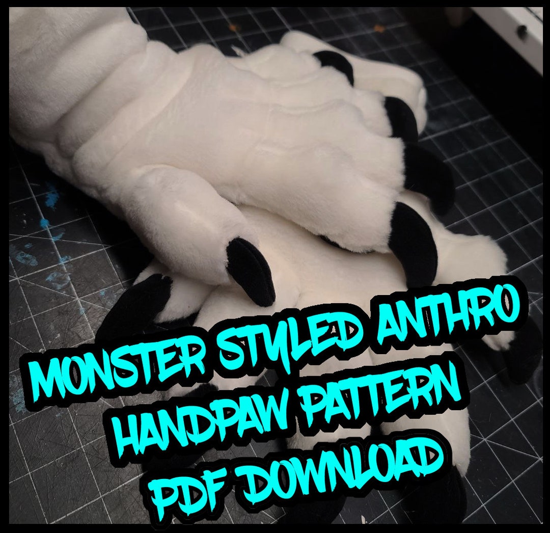 Monster 5 Finger Handpaw Pattern PDF Download - Etsy