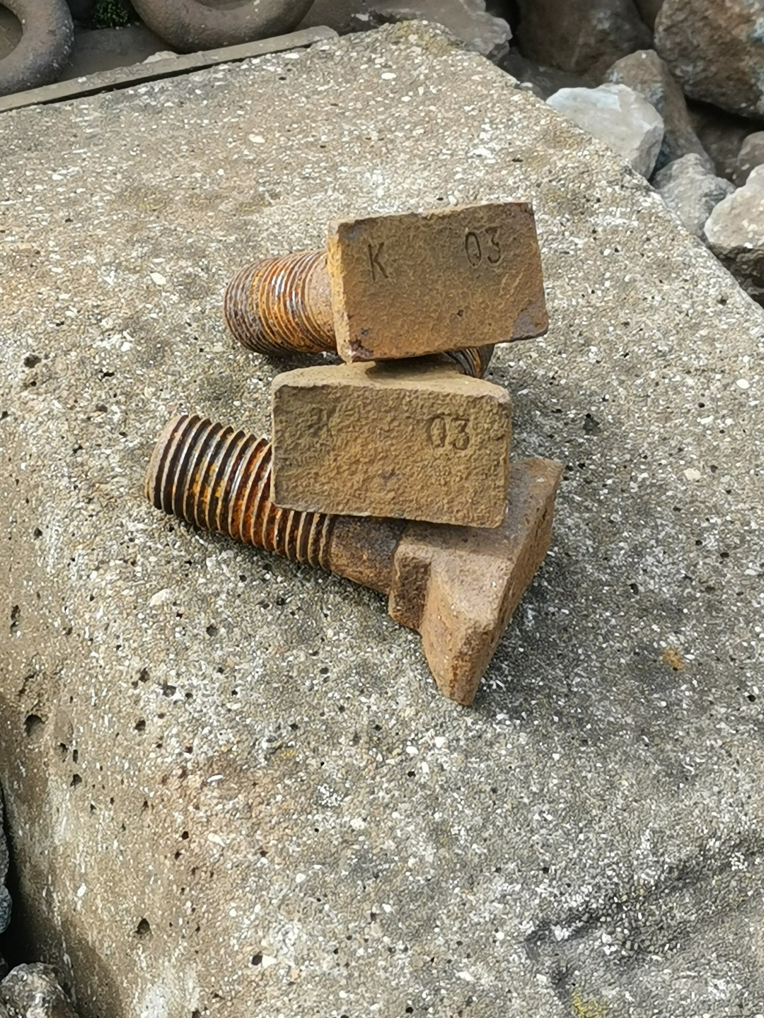 SET of 2 Railroad Bolts, Rusted Screws, Metalcraft Supplies, Rustic ...