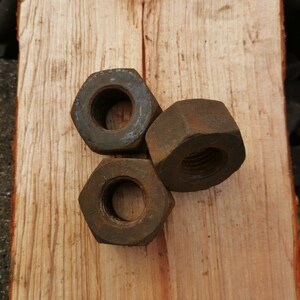 Rusty Nut SET of 5, Rusted Railroad Iron, Rustic Decoration, Old ...