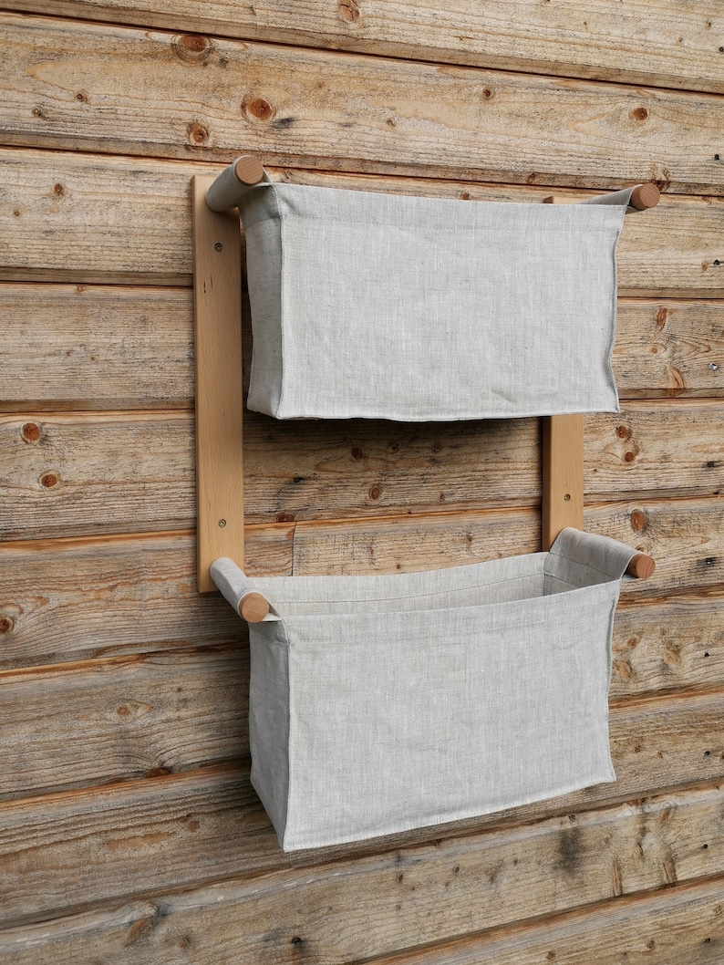 Linen Organizer/storage Basket/linen Pocket/hanging Storage/wall Decor ...