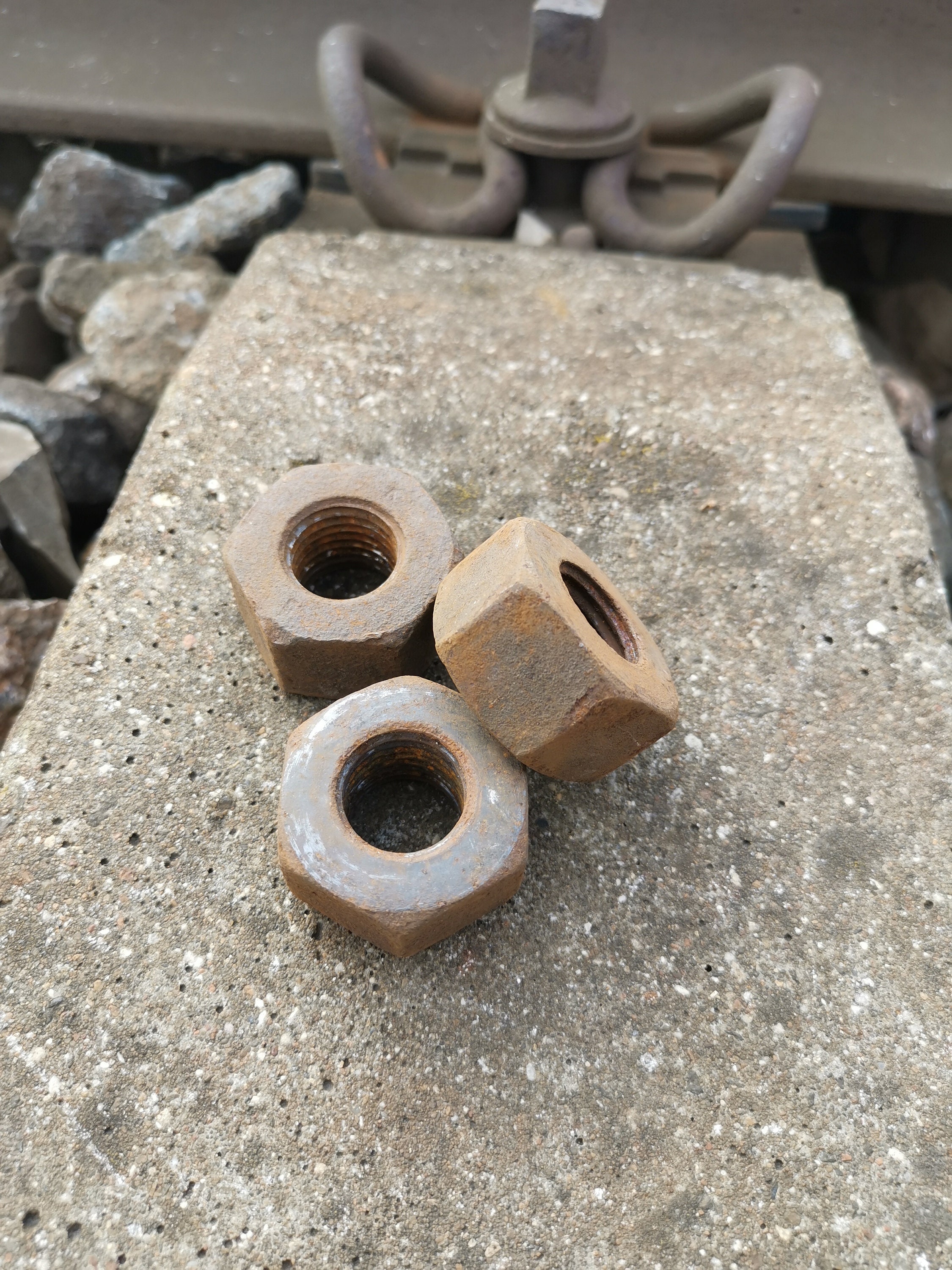 Rusty Nut SET of 5, Rusted Railroad Iron, Rustic Decoration, Old ...