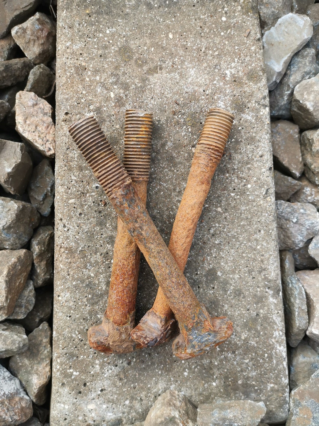 Vintage Rusty Railroad Bolts - Set of 2 - Industrial Decor - Etsy