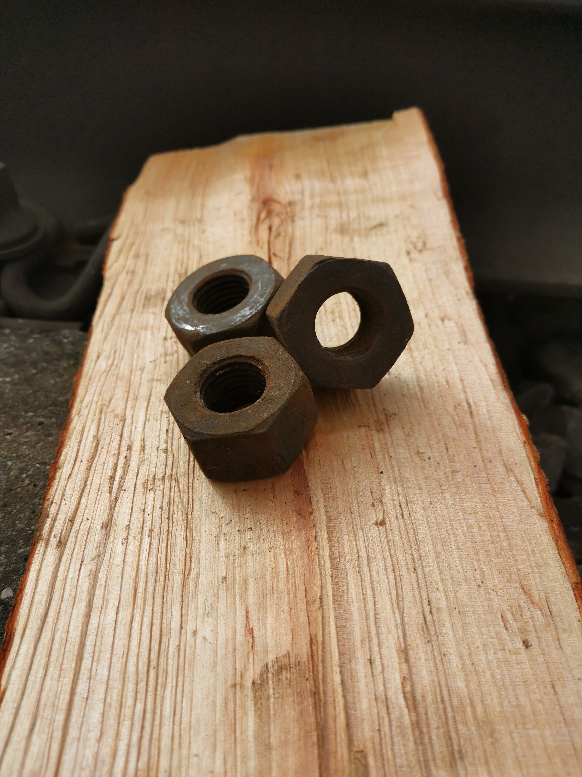 Rusty Nut SET of 5, Rusted Railroad Iron, Rustic Decoration, Old ...