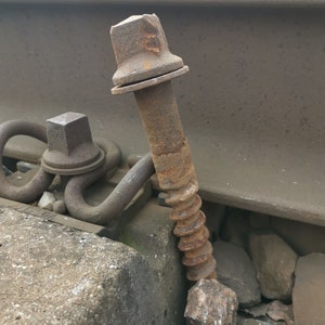 Iron Railroad Bolt, Rusted Screws, Metalcraft Supplies, Old Railroad Spikes, Railways Vintage ...