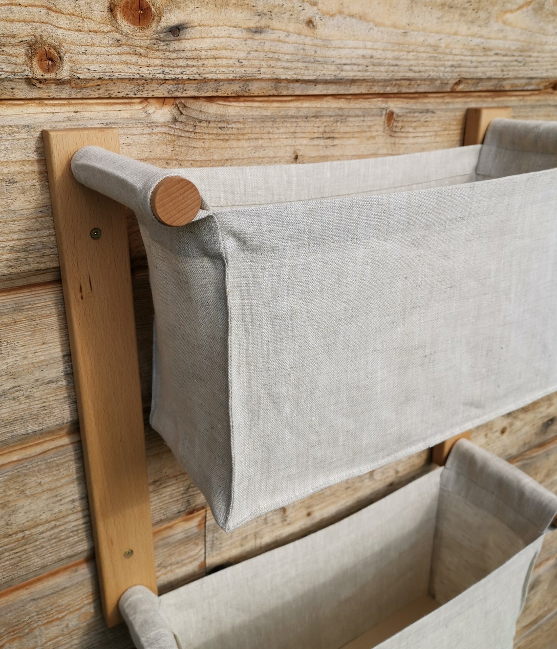 Linen Organizer/storage Basket/linen Pocket/hanging Storage/wall Decor ...