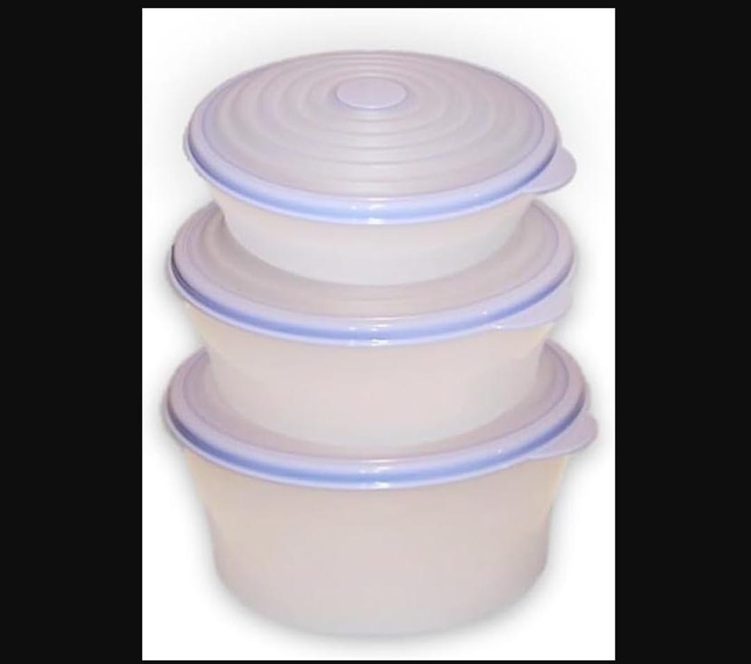 New Vintage Tupperware Set of 3 Stuffables Bowls 4, 6, and 8 Cups ...