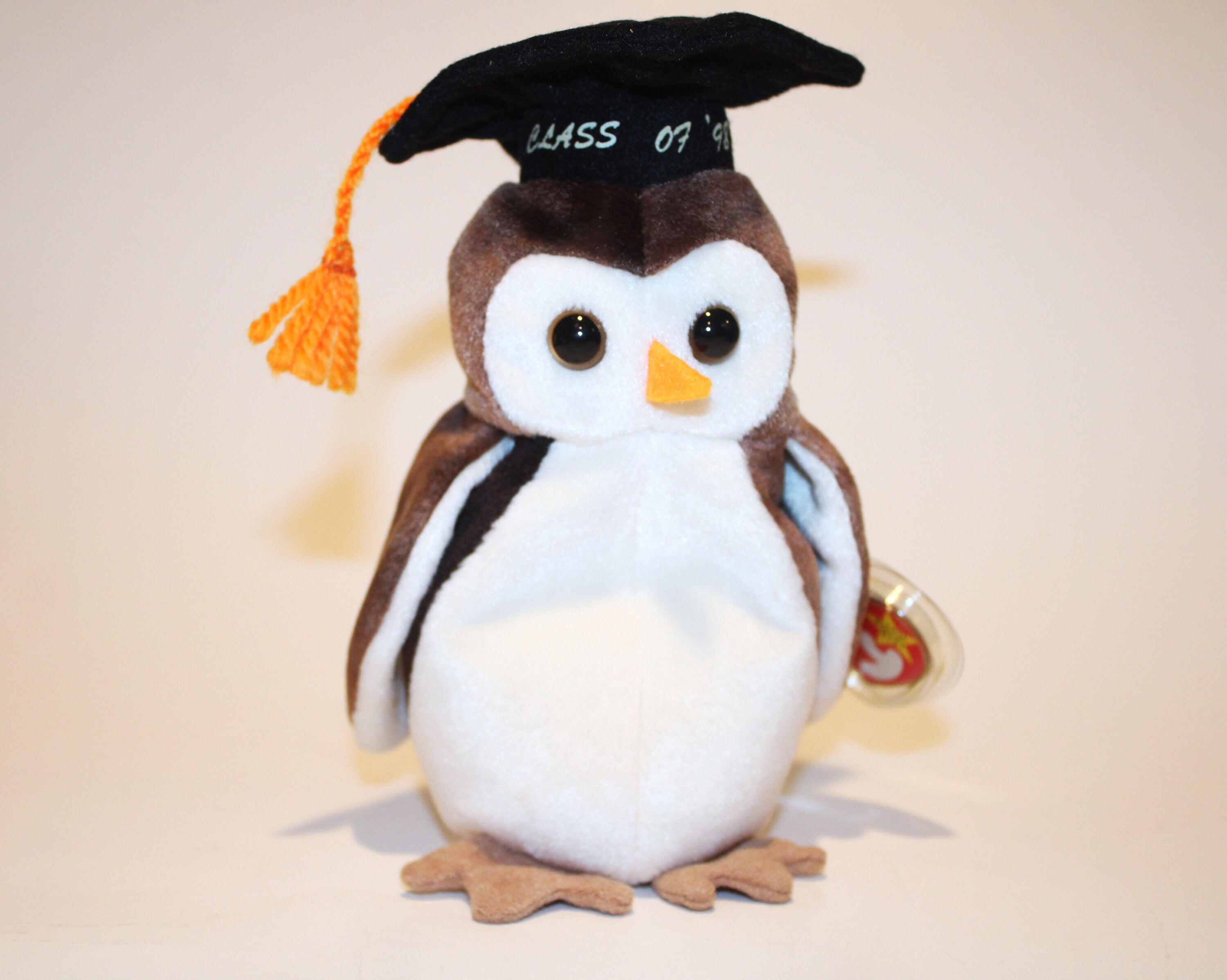 Ty Beanie Baby Wise the Owl Graduation Stuffed Animal Brown 1997 ...