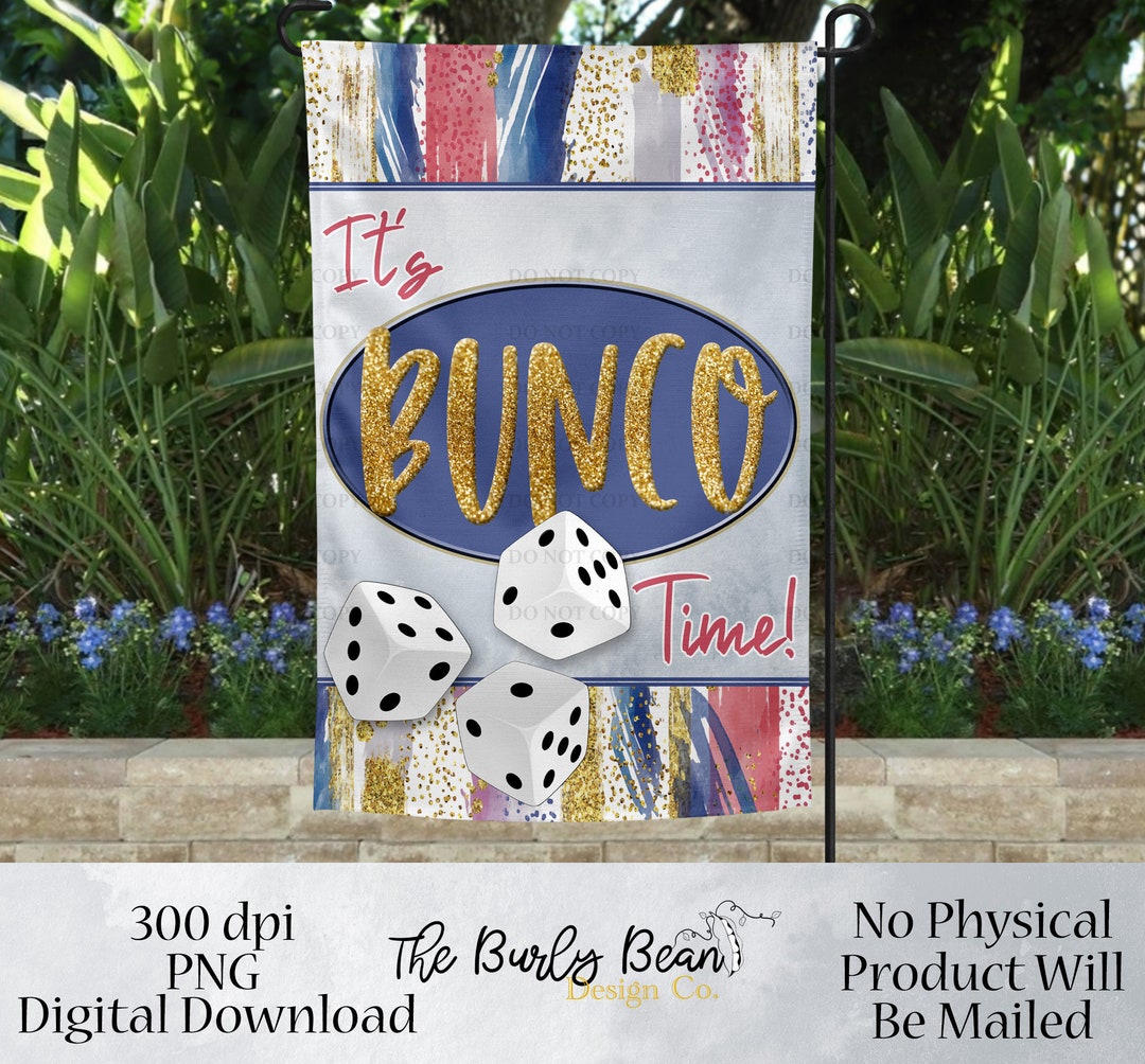 Rainbow Gold Glitter It's Bunco Time String Lights Rustic Farmhouse ...