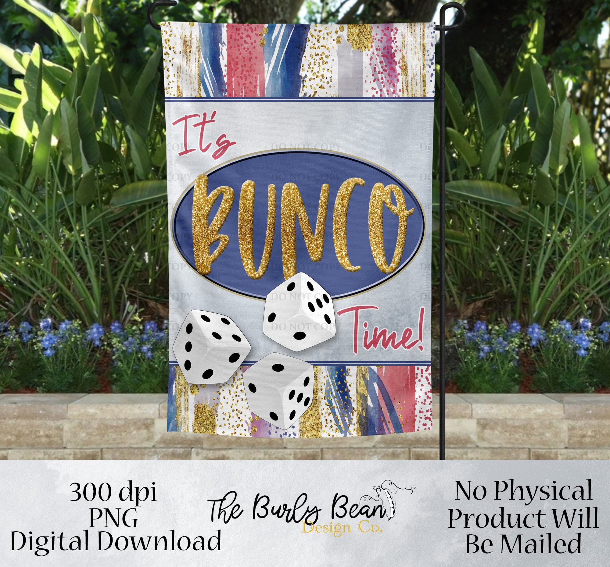 Rainbow Gold Glitter It's Bunco Time String Lights Rustic Farmhouse ...