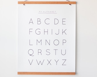 Alphabet Poster ABC, Minimalist, ABC Flashcards, Nursery Decor ...