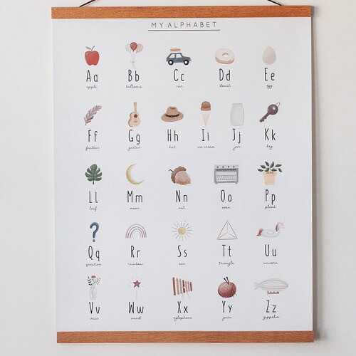 Alphabet Poster Digital Download ABC Minimalist ABC - Etsy