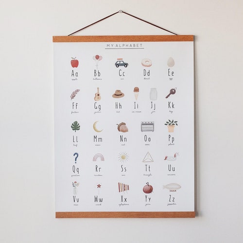 Alphabet Poster Digital Download ABC Minimalist ABC - Etsy