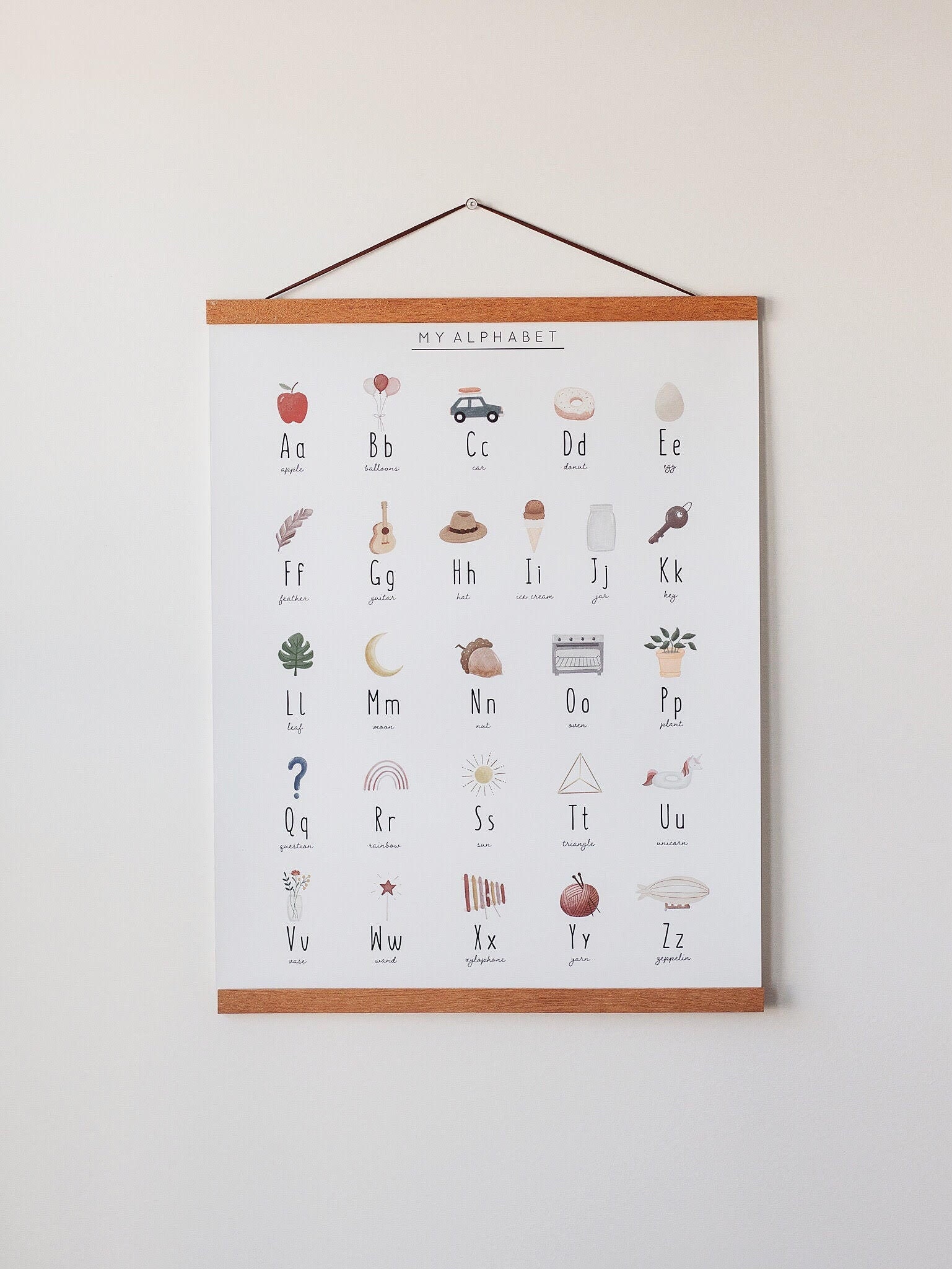 Alphabet Poster | Digital Download, ABC, Minimalist, ABC Flashcards ...