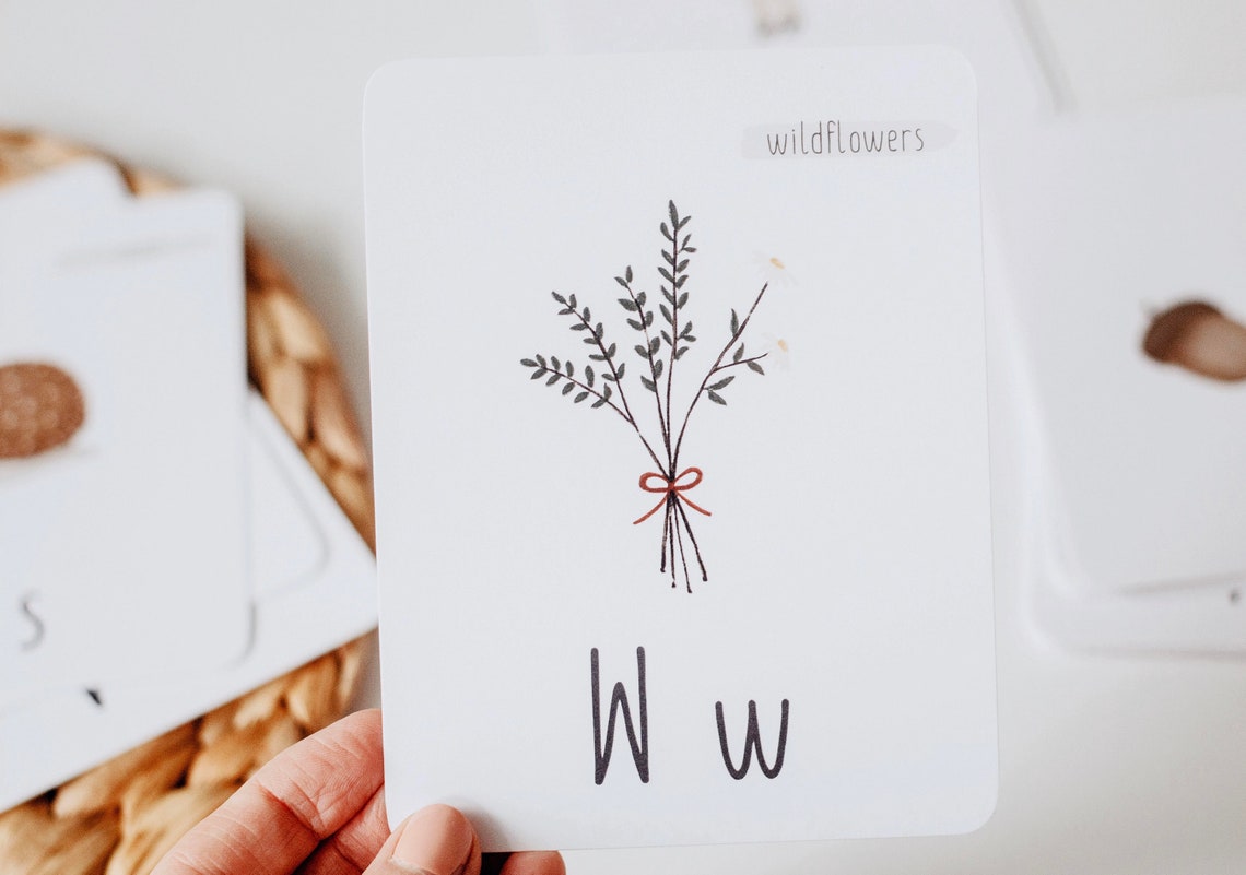 Nature Alphabet Cards| ABC Flashcards, Montessori, Alphabet Flashcards ...