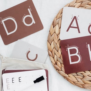 Alphabet Tracing Cards ABC Minimalist ABC Flashcards - Etsy